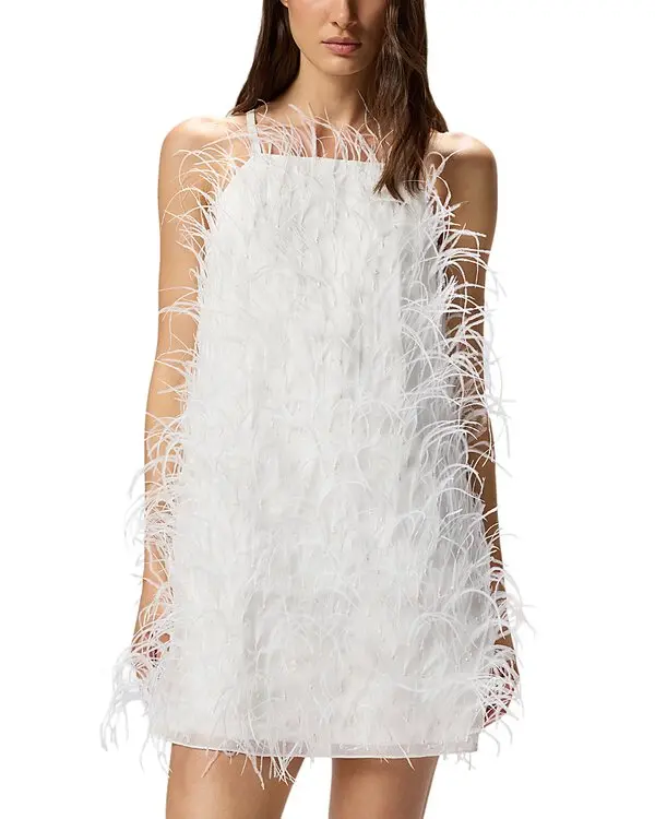 Pinko Piripicchio Georgette Feather Dress - Z