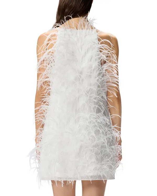 Pinko Piripicchio Georgette Feather Dress