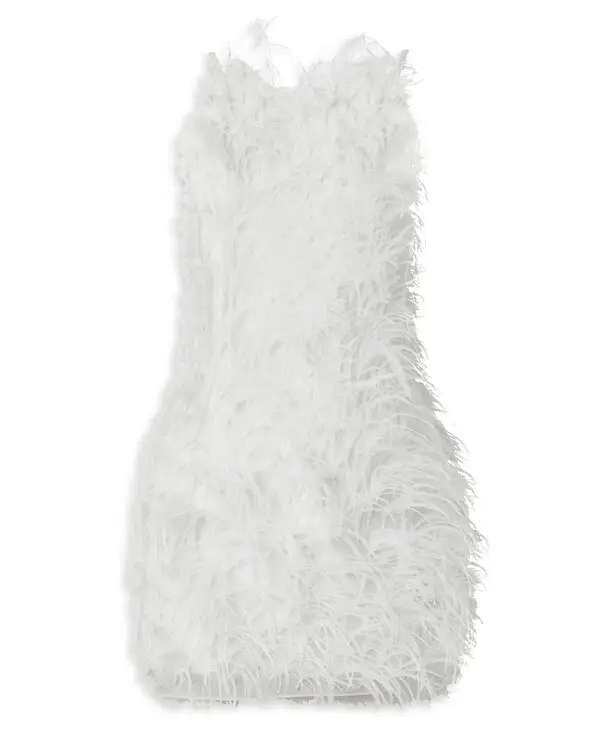 Pinko Piripicchio Georgette Feather Dress