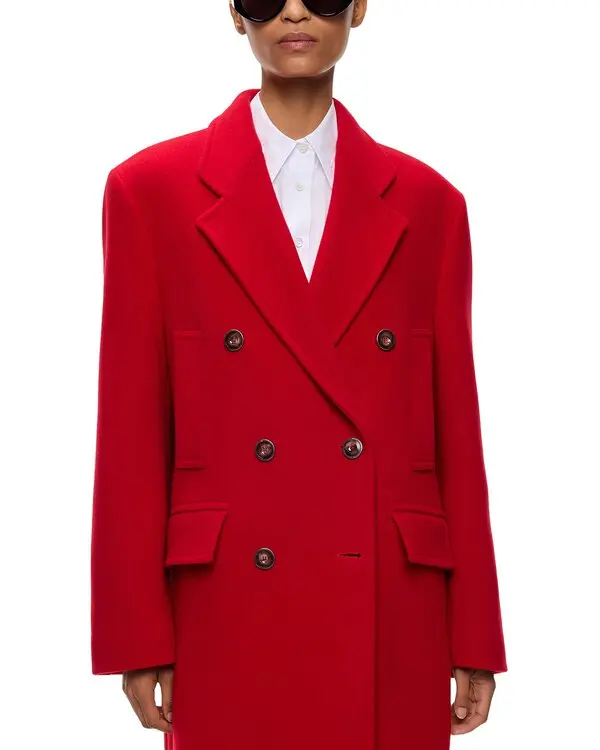 Pinko Covent Double Breasted Wool Blend Coat