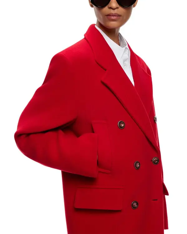 Pinko Covent Double Breasted Wool Blend Coat