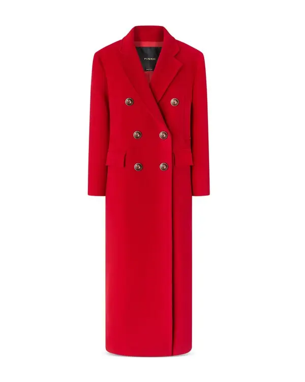 Pinko Covent Double Breasted Wool Blend Coat
