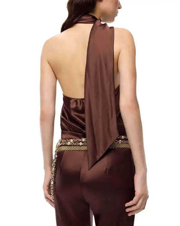 Pinko Audi Satin One Shoulder Jumpsuit