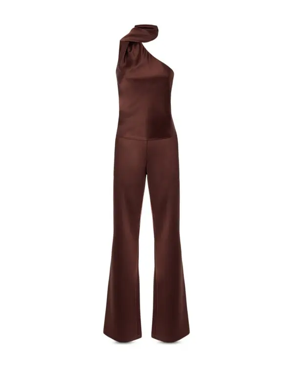 Pinko Audi Satin One Shoulder Jumpsuit