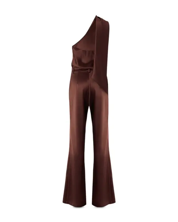 Pinko Audi Satin One Shoulder Jumpsuit