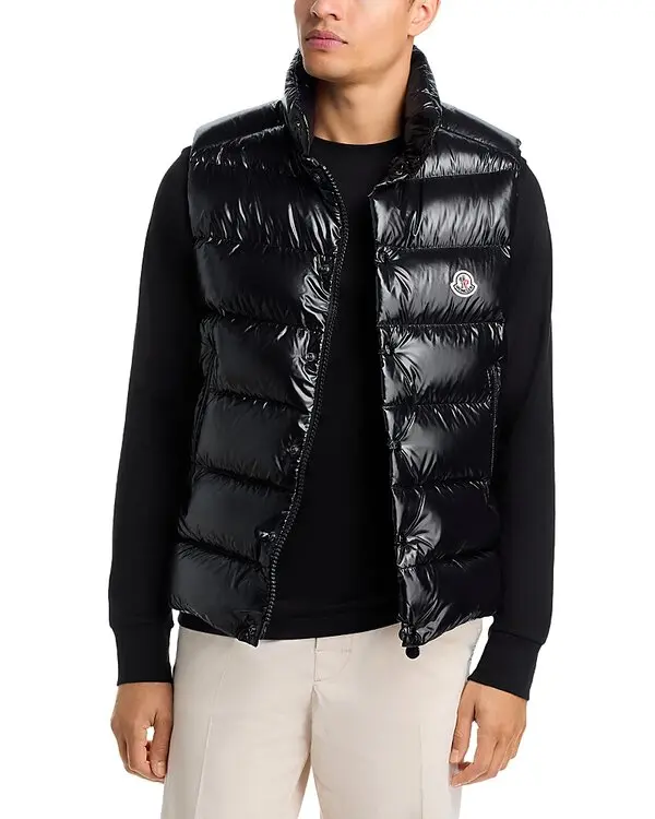 Moncler Tibb Down Vest With Stand Collar - Black