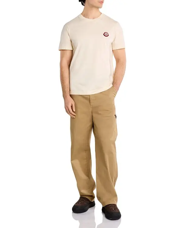 Moncler Cotton Short Sleeve Logo Tee - Ivory