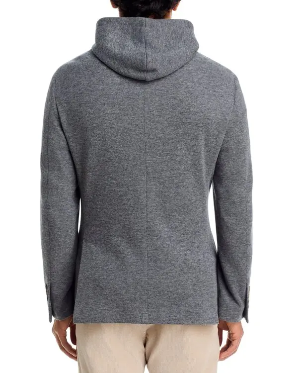 Eleventy Hooded Single Breasted Jacket