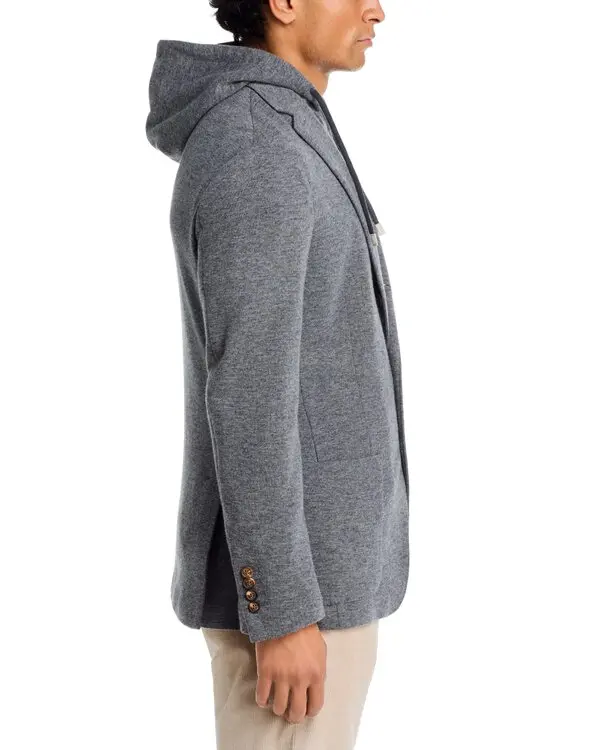 Eleventy Hooded Single Breasted Jacket