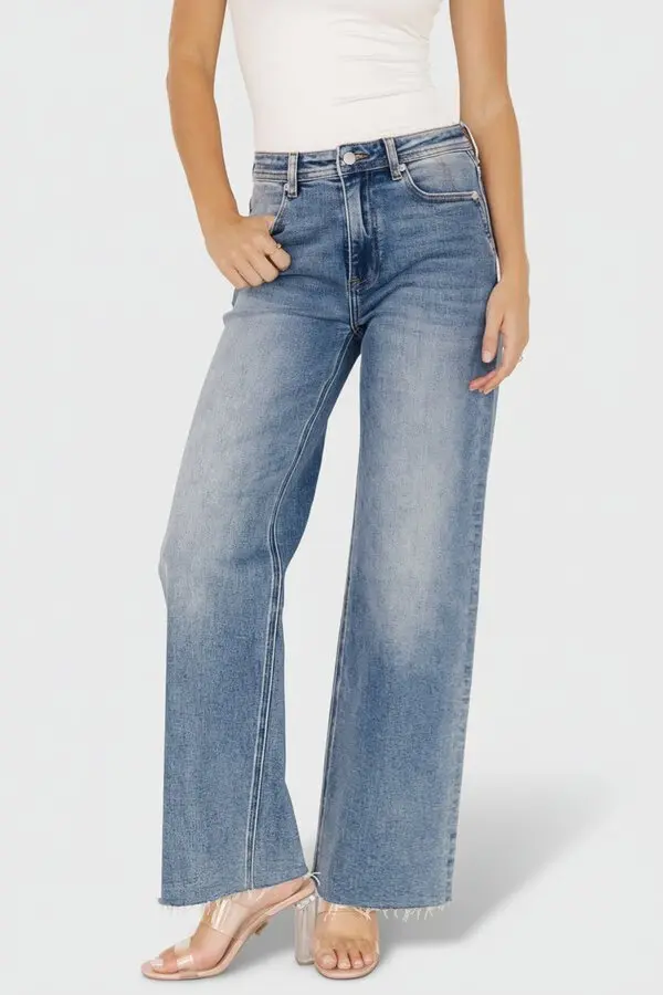 TEA N ROSE Noah High Rise Straight Leg Jeans