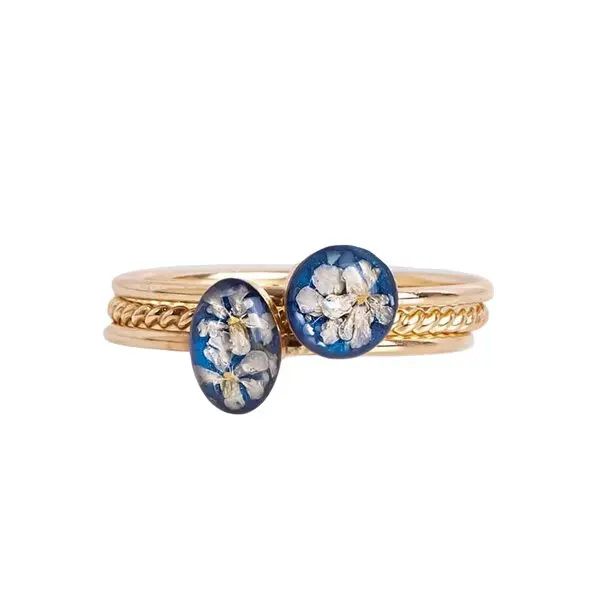 KATE KOEL Flower Gold Ring Set