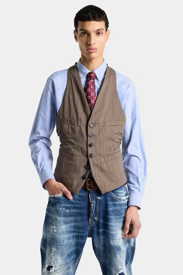 Dsquared2 Oversized Crinkled Vest