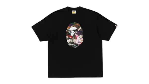 A BATHING APE Hybrid Camo Ape Head Relaxed Fit T-shirt - Black
