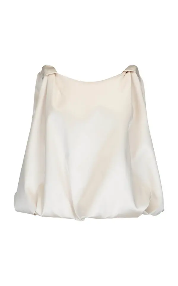 HARRIS TAPPER Exclusive Knot Satin Top