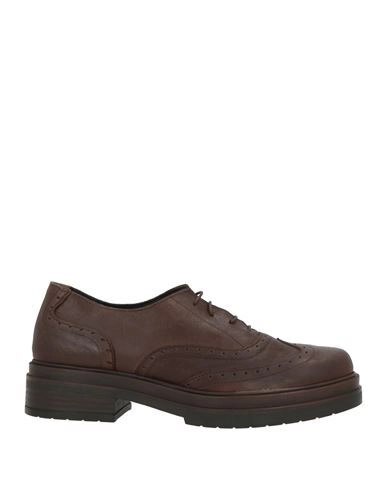 DIVINE FOLLIE Leather Lace-up Oxford Shoes - Brown