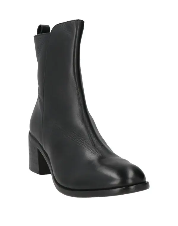 Moma Leather Ankle Boots - Black