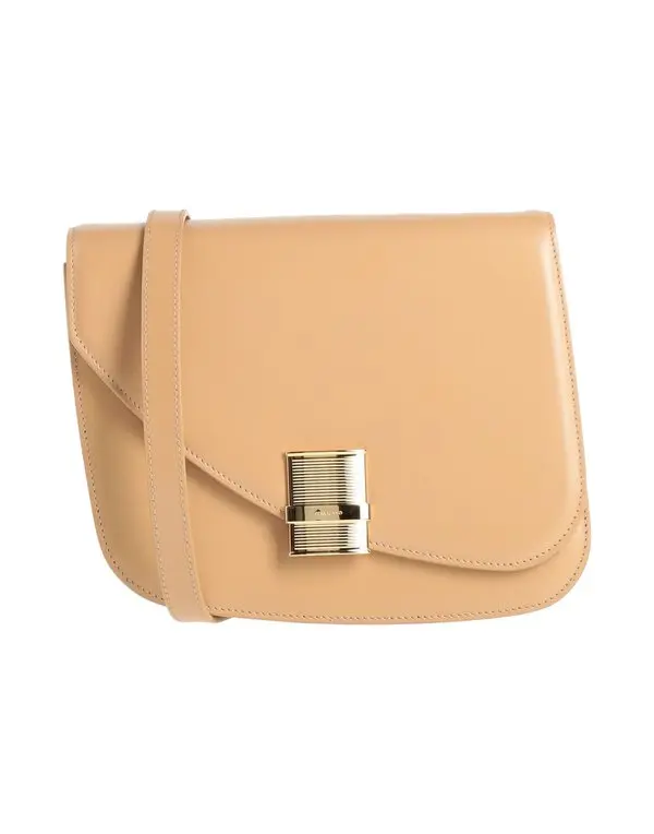 FERRAGAMO Leather Crossbody Bag - Beige