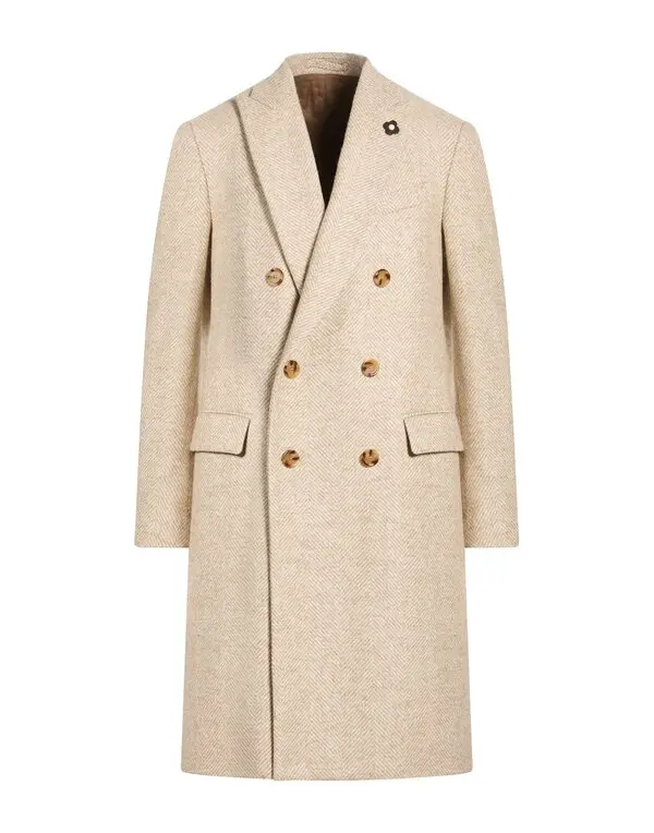LARDINI Double-breasted Wool And Alpaca Blend Coat