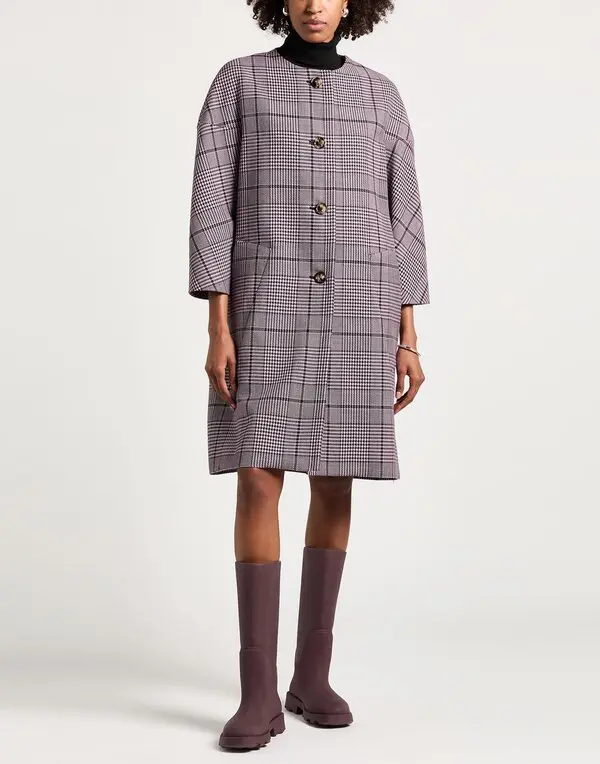 Marni Single-breasted Glen Plaid Wool Coat