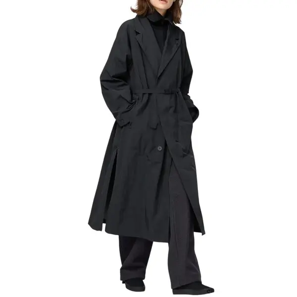 Uniqlo Single Breasted Long Coat With Water-repellent Finish