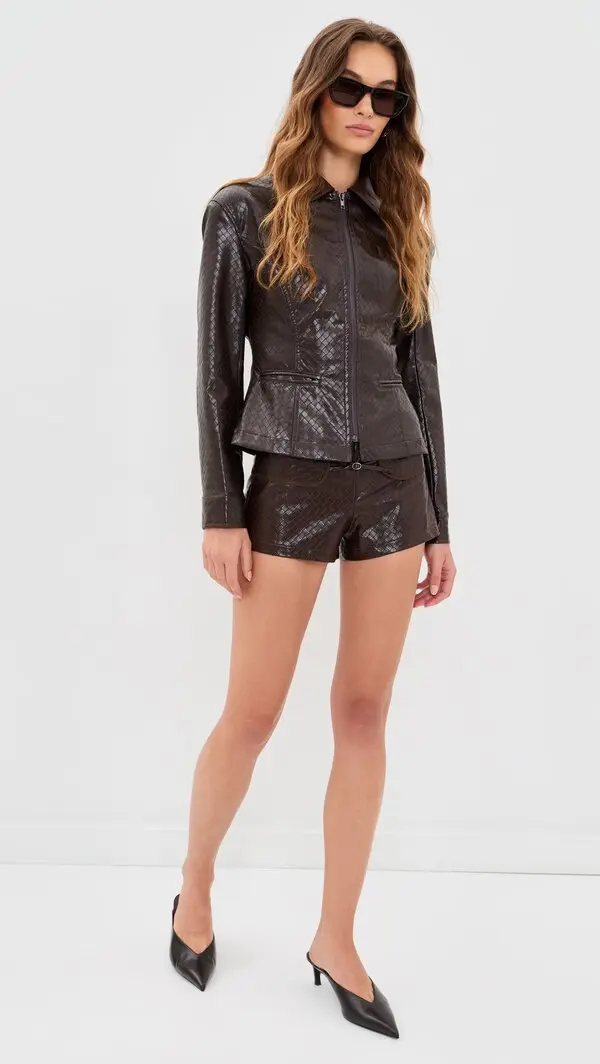 Lioness Soho Faux Leather Shorts