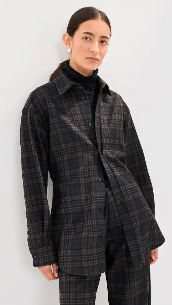 DARKPARK Anne Tartan Tailored Button Down Shirt