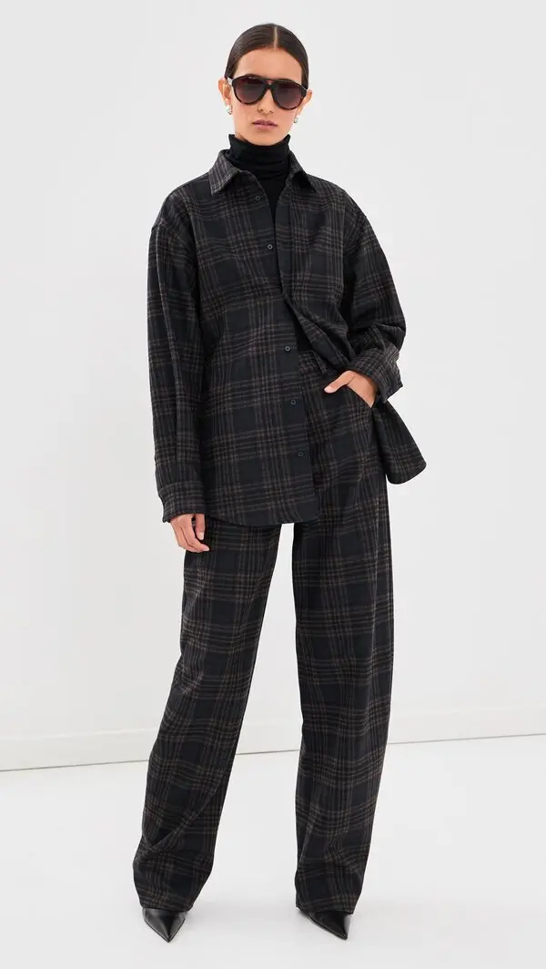 DARKPARK Anne Tartan Tailored Button Down Shirt