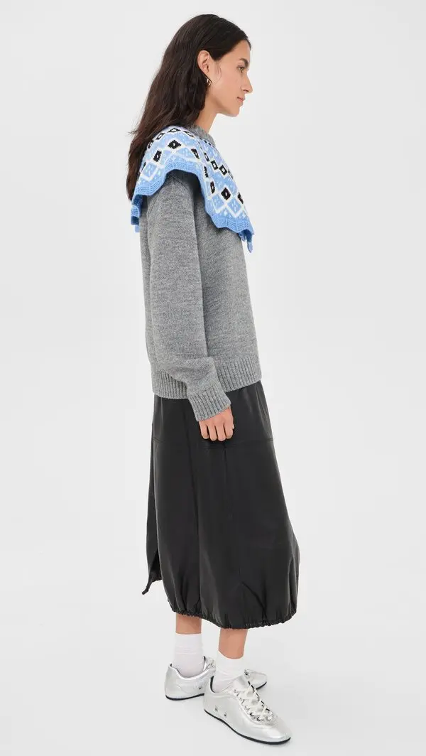 MSGM Fair Isle Cape Sweater