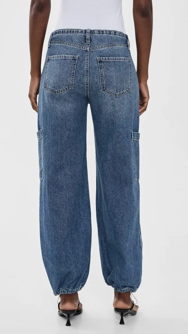 DAZE Mirage Mid Rise Cargo Harem Jeans