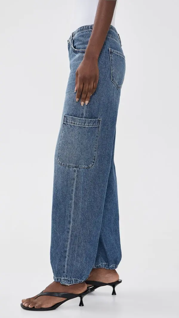 DAZE Mirage Mid Rise Cargo Harem Jeans