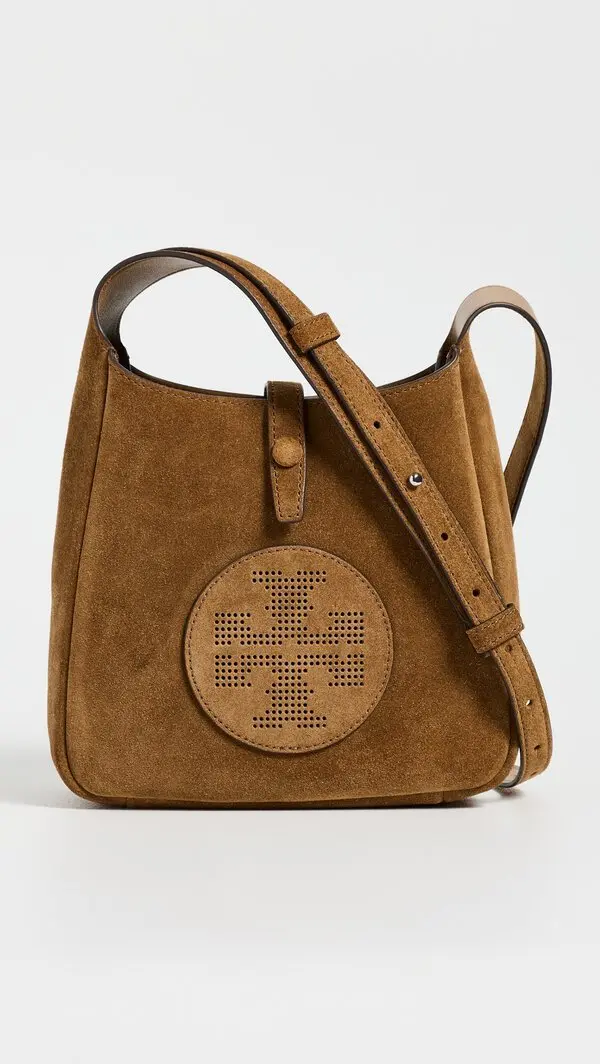 Tory Burch Miller Suede Swing Bag - Toffee