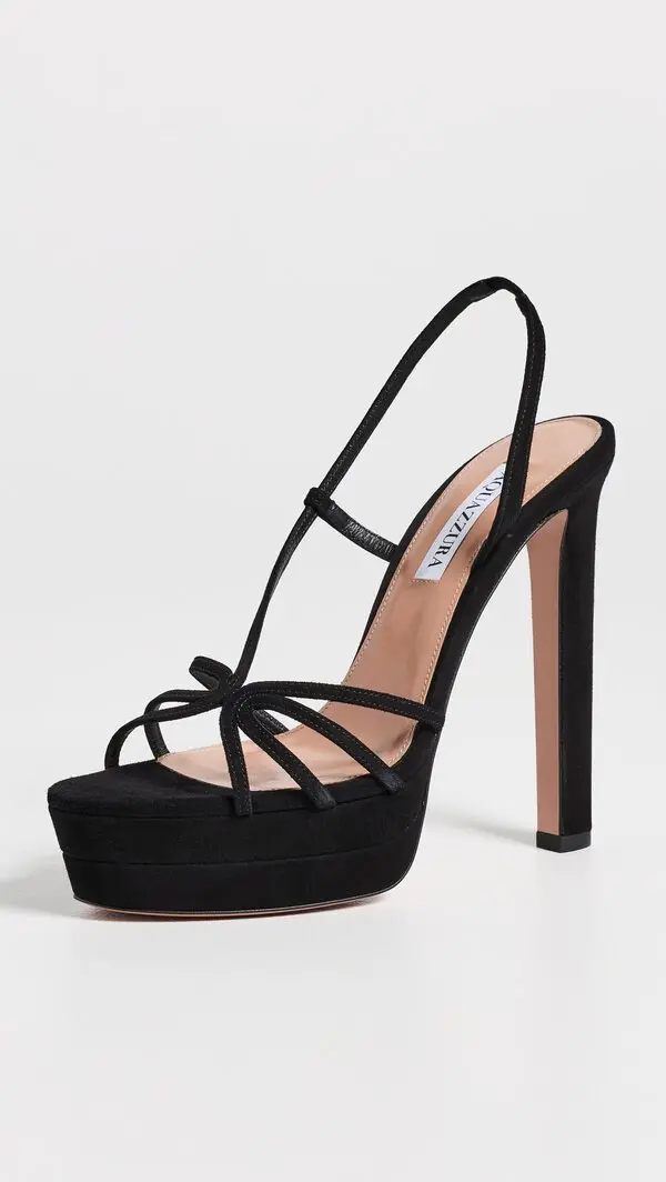 AQUAZZURA Talk To Me Plateau Sandals 130mm