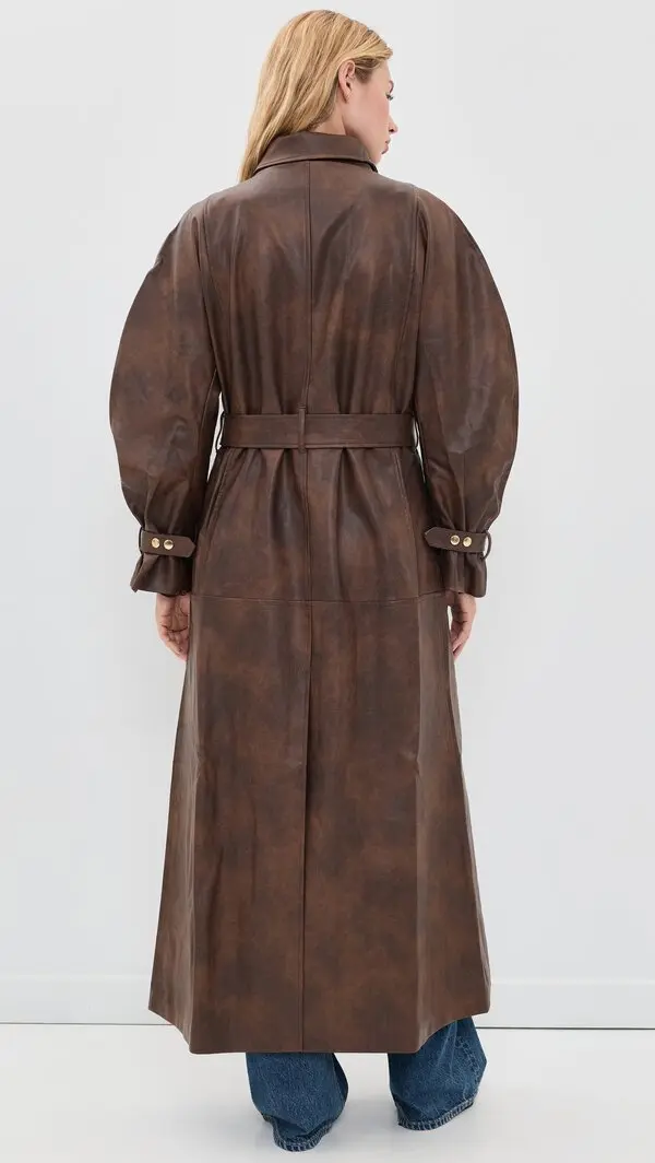 Bardot Milana Faux Leather Trench Coat