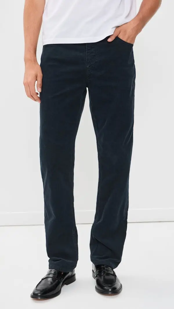 FRAME Modern Straight Corduroy Pants - Dark Navy
