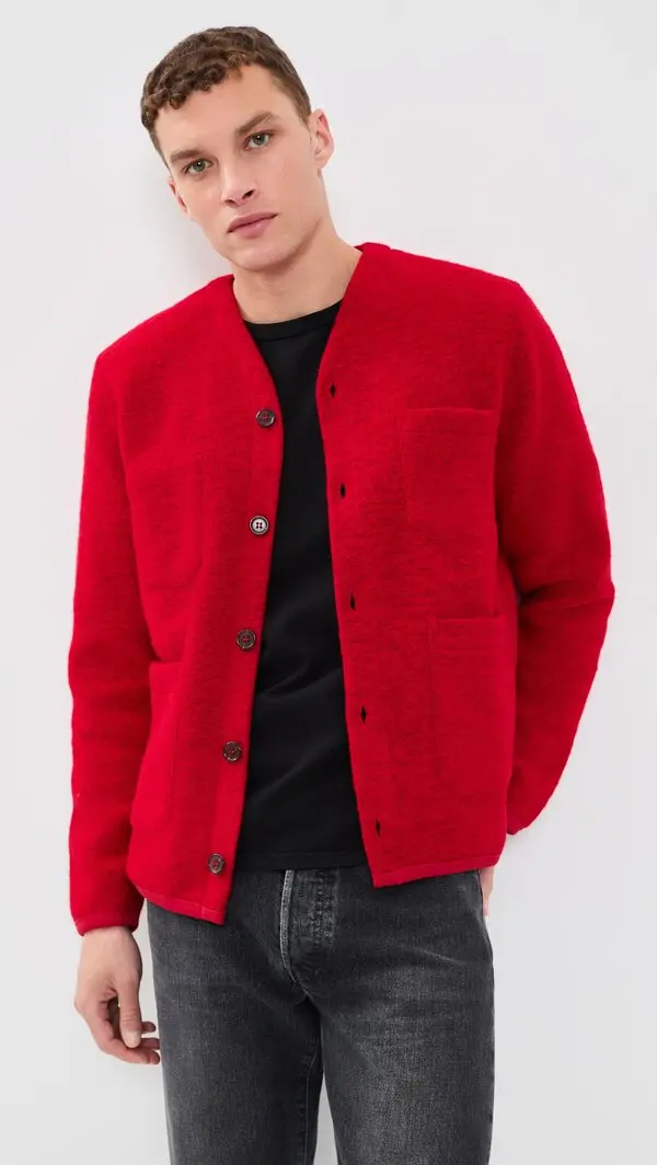 Universal Works Wool Fleece Cardigan
