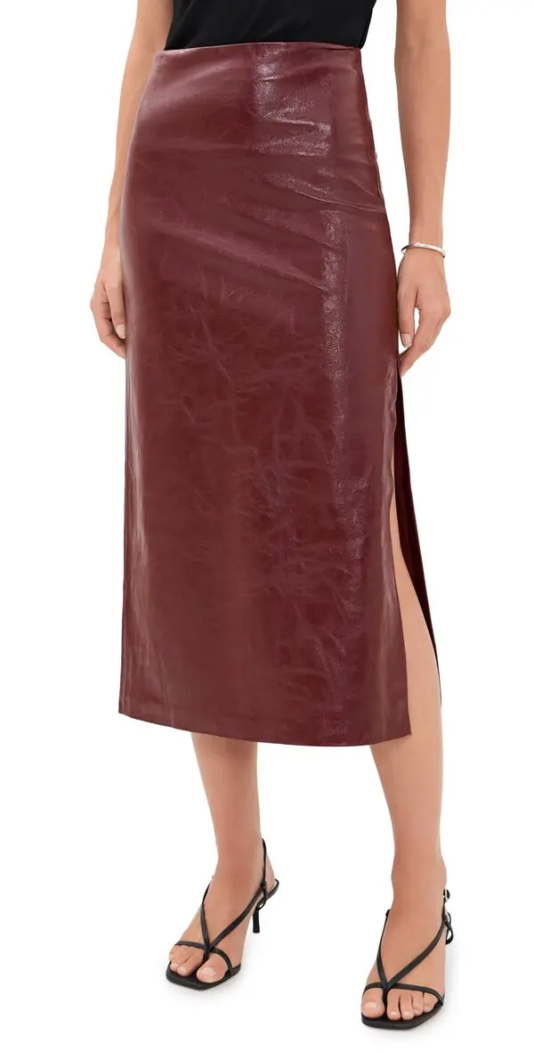 Alice + Olivia Maeve Vegan Midi Skirt