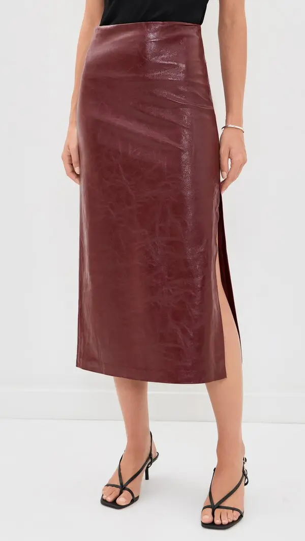 Alice + Olivia Maeve Vegan Midi Skirt