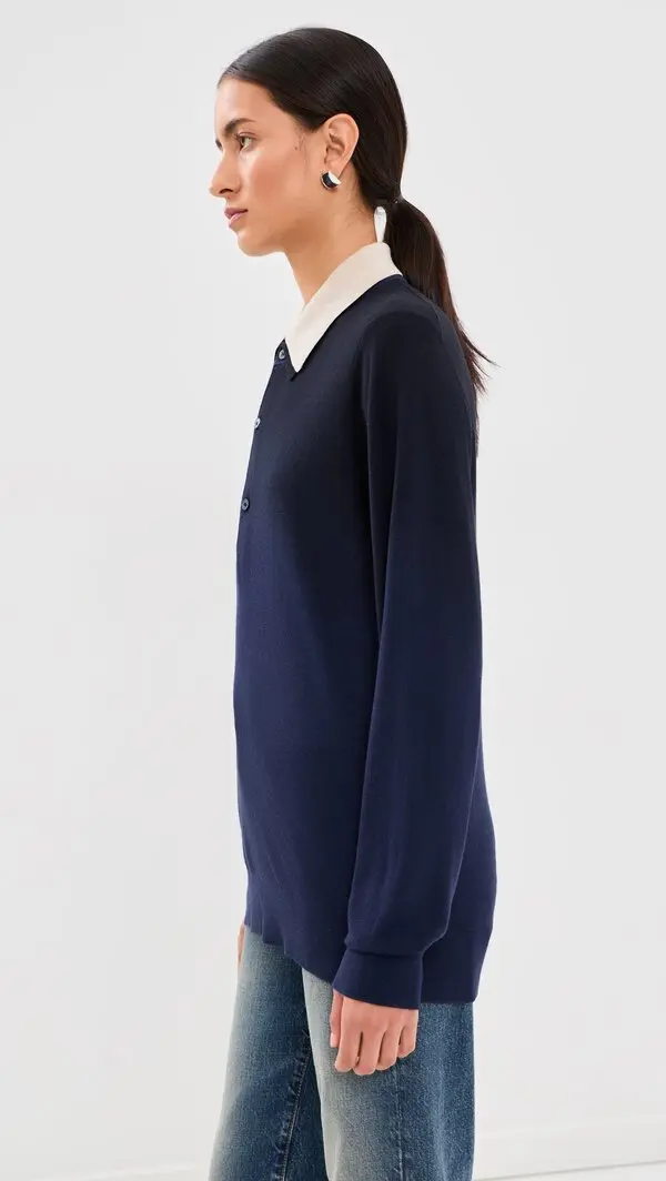 Acne Studios Layered Knit Polo Sweater