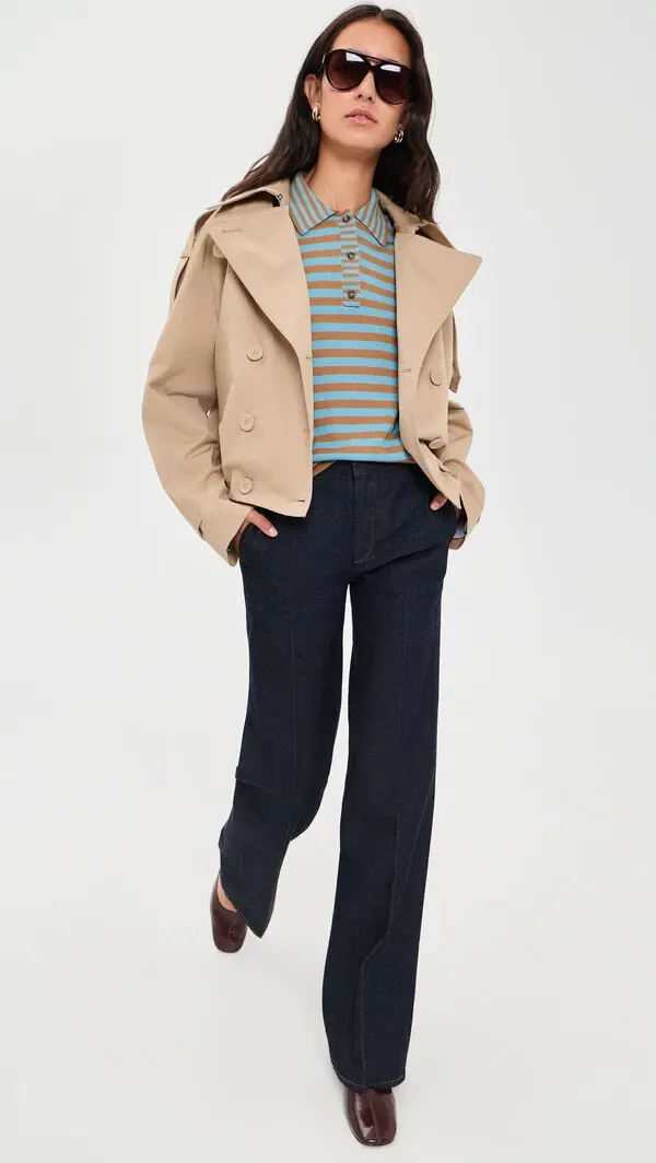 LA LIGNE Striped Ben Polo Sweater