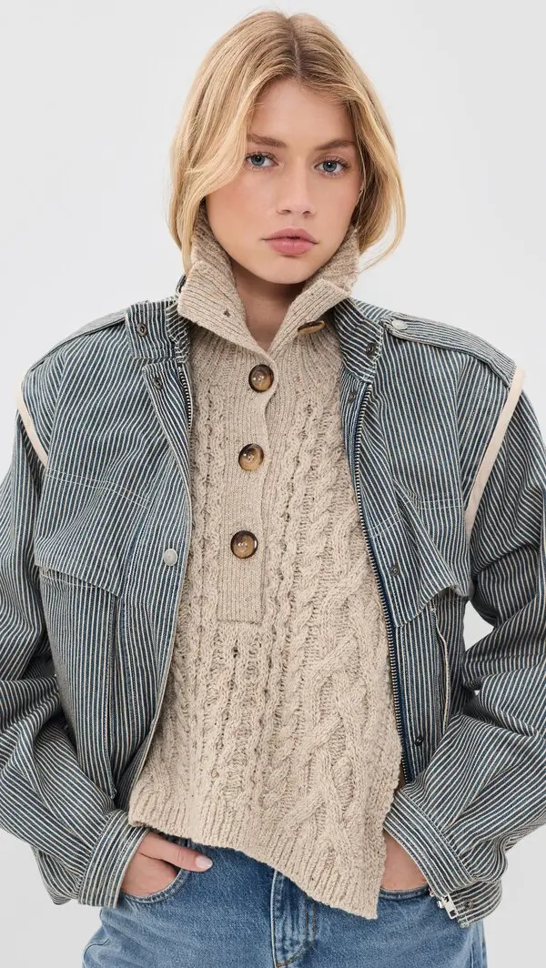 Isabel Marant Étoile Kara Cable Knit Scarf