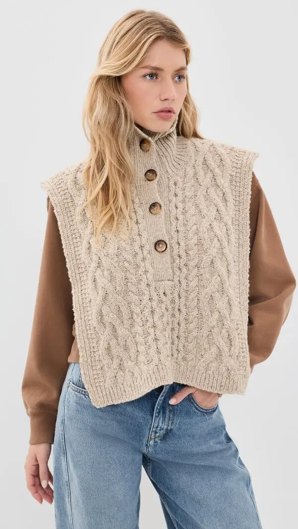 Isabel Marant Étoile Kara Cable Knit Scarf