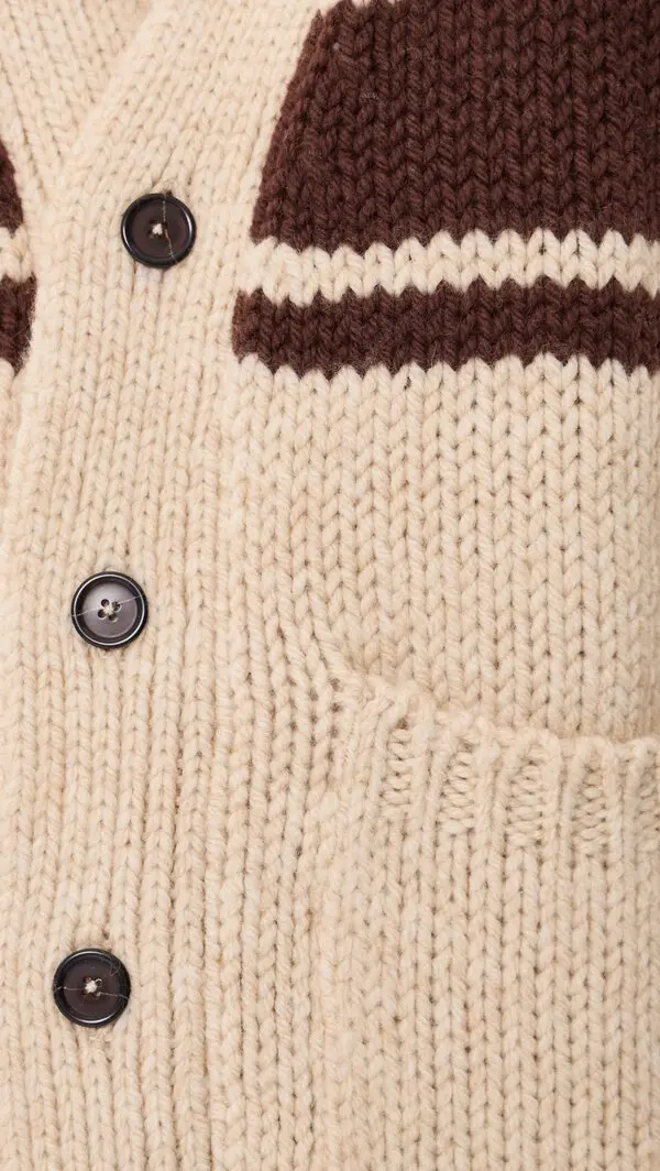 Universal Works Langdale Chunky Knit Stripe Cardigan