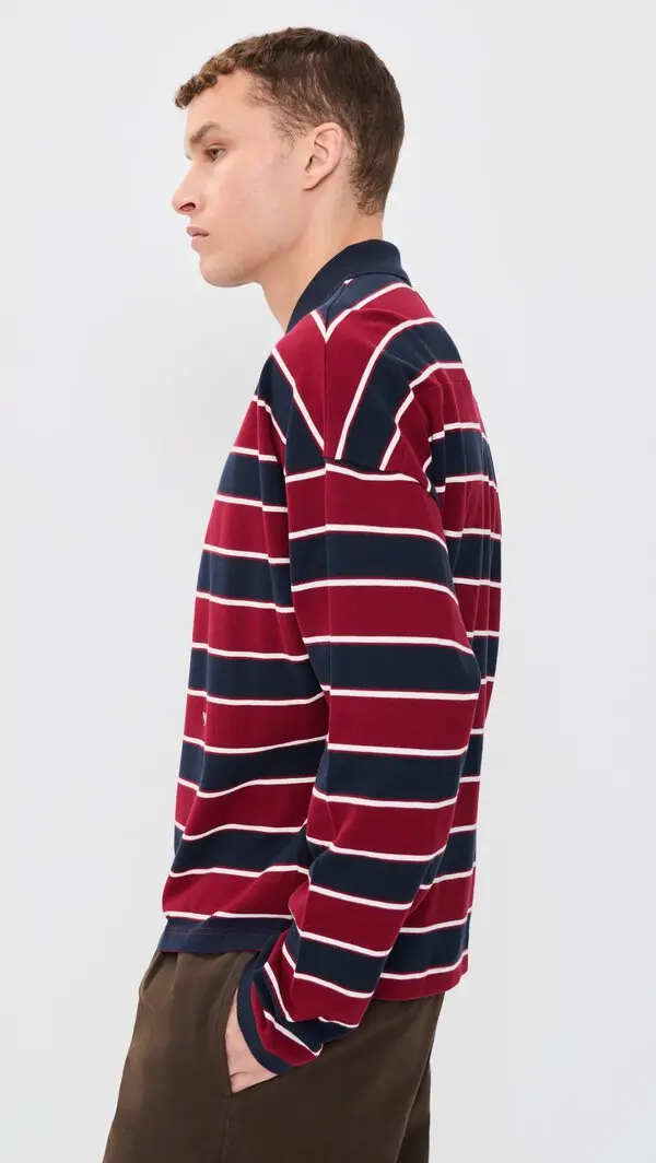 Rhude Fontaine Striped Polo Shirt