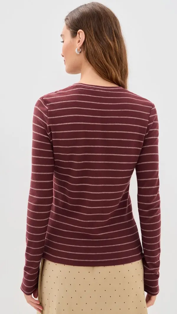 Vince Stripe Long Sleeve Crew Tee