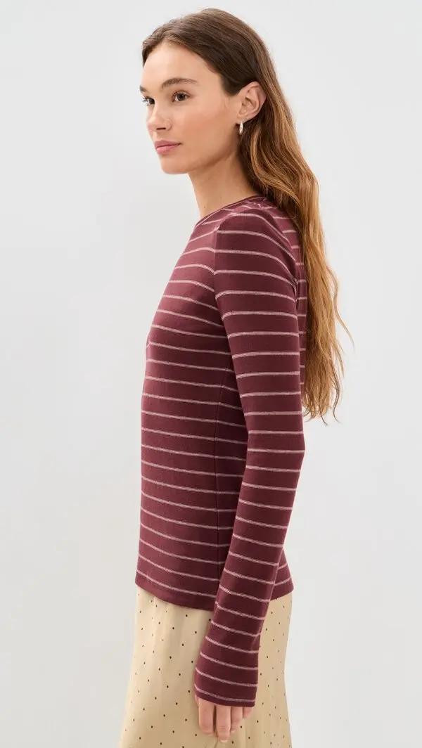 Vince Stripe Long Sleeve Crew Tee