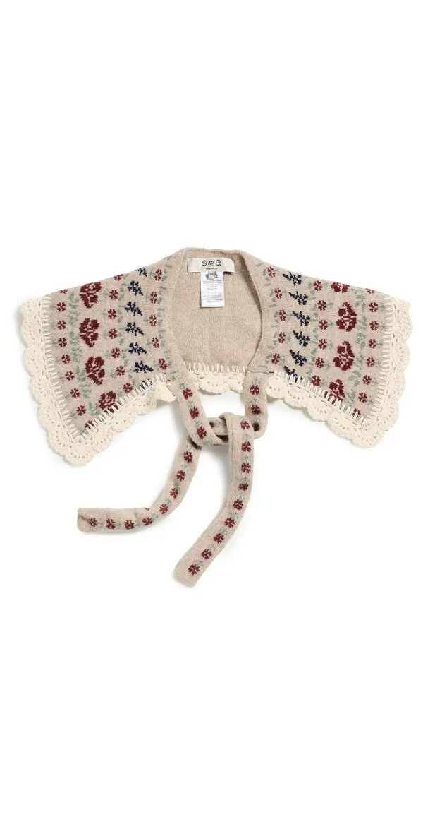 Sea Preston Fair Isle Knit Collar - Cream