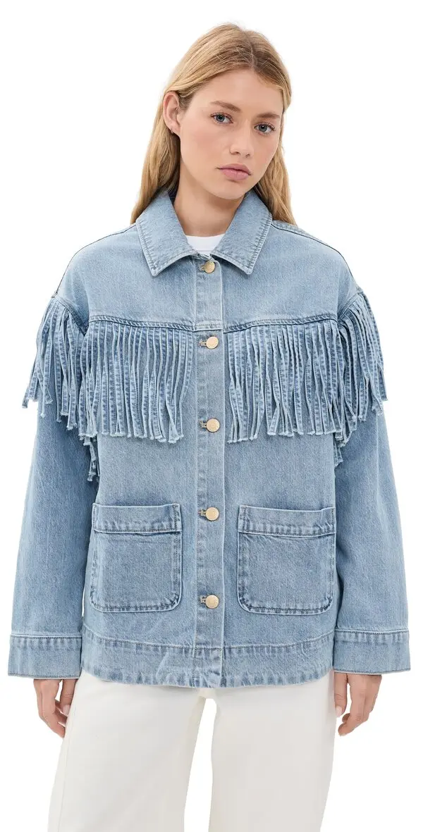 Show Me Your Mumu Western Denim Fringe Jacket