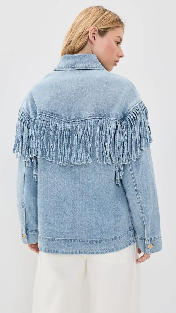 Show Me Your Mumu Western Denim Fringe Jacket