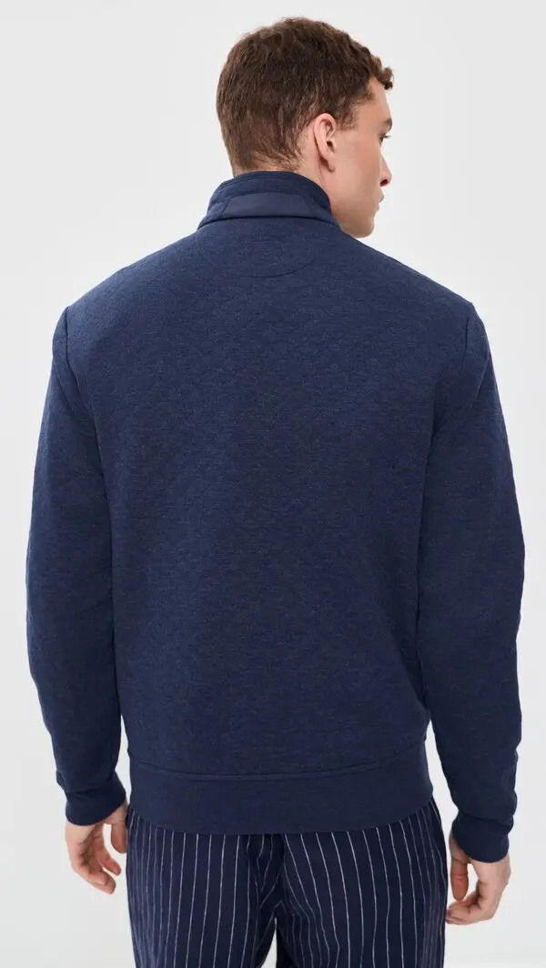 Rlx Ralph Lauren Quilted Double Knit Quarter Zip