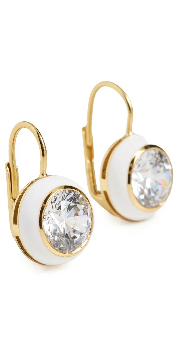 HART Enamel Bezel Drop Earrings